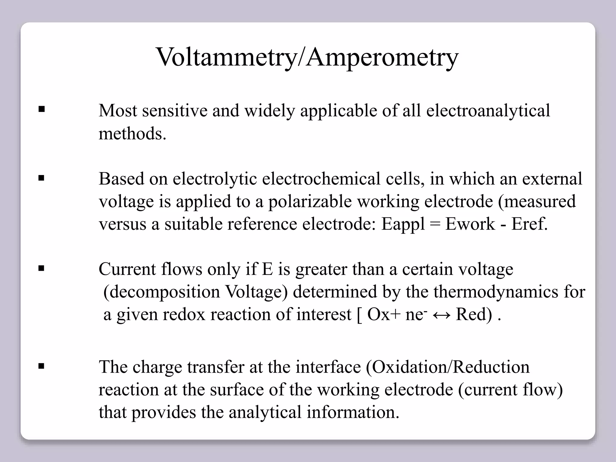 Potentiometry, voltamemtry and conductometry | PPTX