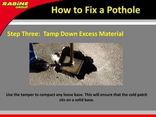 How to Fix a Pothole Tutorial | PDF