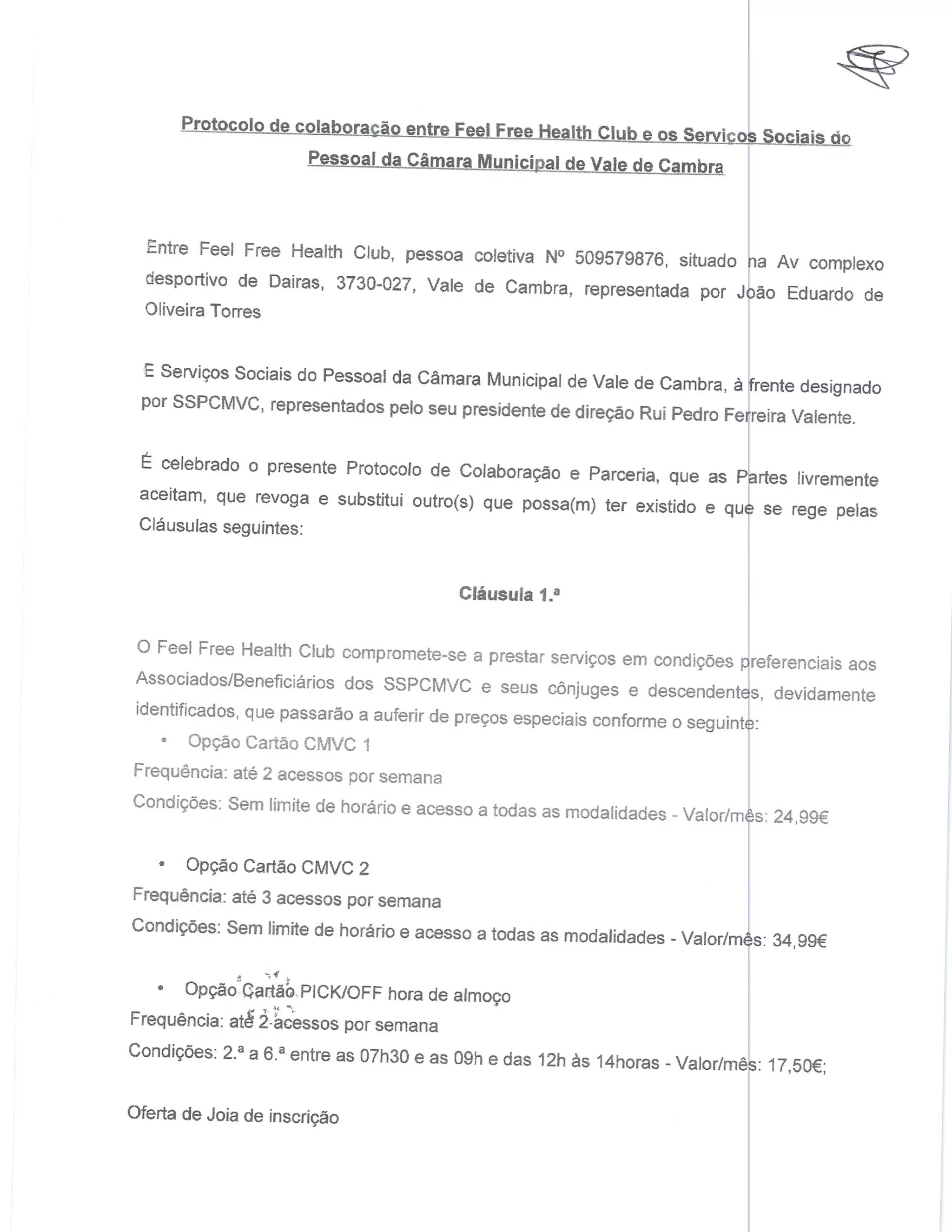 Protocolo Feel Free Health Club | PDF