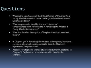 Potrait of an artist as a young man | PPTX