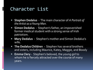 Potrait of an artist as a young man | PPTX