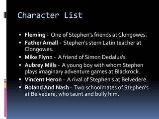 Potrait of an artist as a young man | PPTX