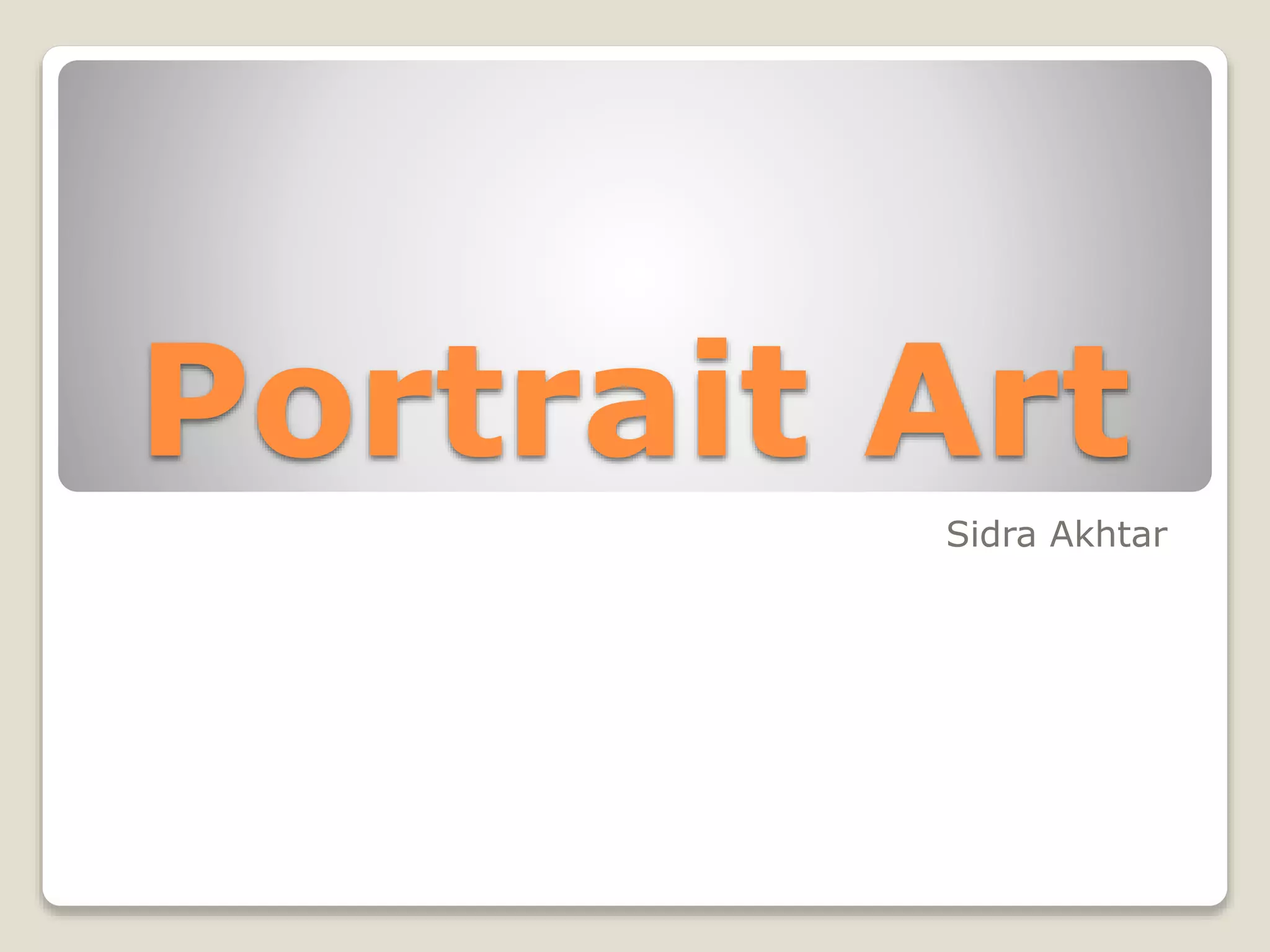portrait & Psychology | PPT