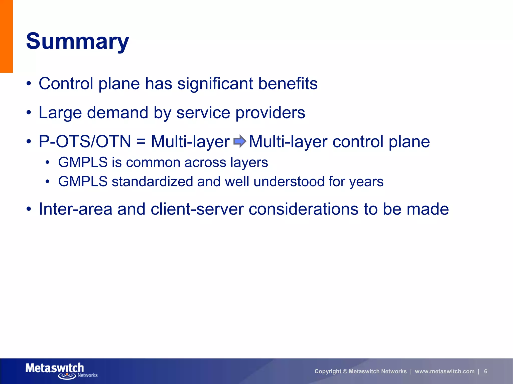 Multi-layer Control Plane | PPTX
