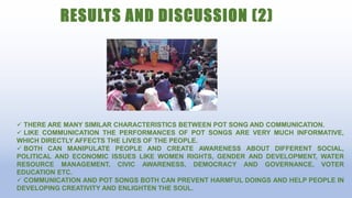 Pot song as a tool of development communication | PPTX | Religious ...