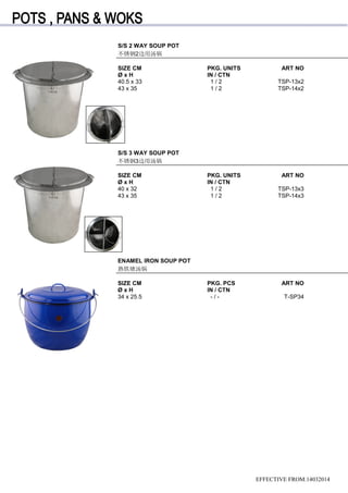 POTS, PANS AND WOKS | PDF