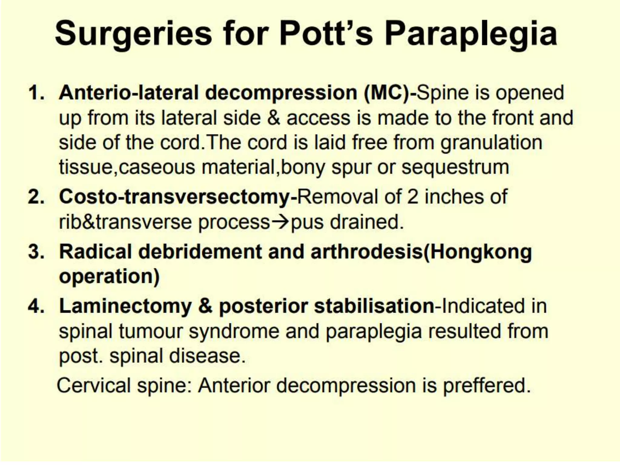 Pott's disease ppt | PPTX