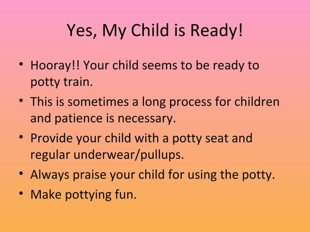Potty Training | PPT | Parenting Babies and Toddlers | Parenting