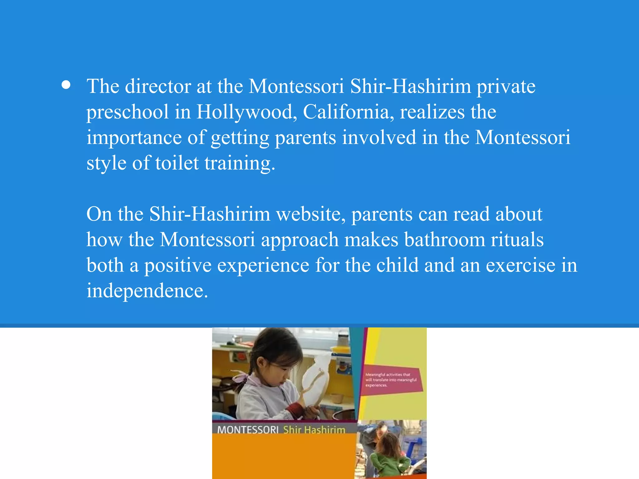 Potty training the montessori way presentation | PPT