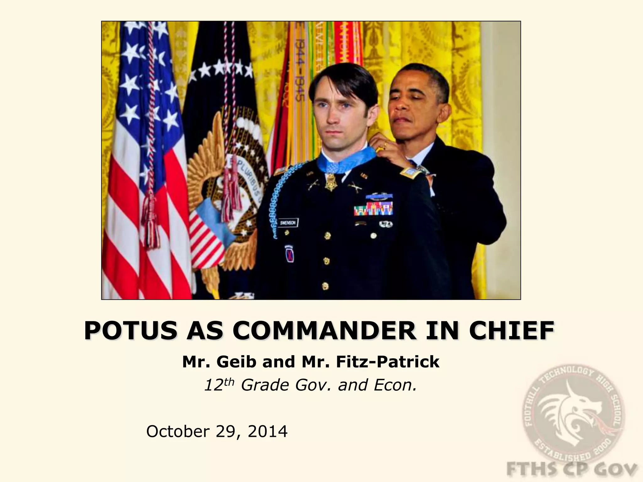 POTUS as Commander in Chief | PPT