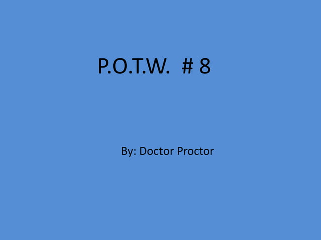 Potw presentation | PPTX