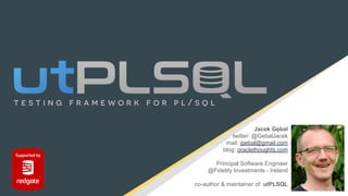 POUG Meetup 1st MArch 2019 - utPLSQL v3 - Testing Framework for PL/SQL ...