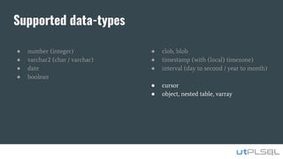 POUG Meetup 1st MArch 2019 - utPLSQL v3 - Testing Framework for PL/SQL ...