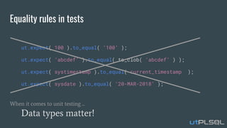 POUG Meetup 1st MArch 2019 - utPLSQL v3 - Testing Framework for PL/SQL ...