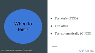 POUG Meetup 1st MArch 2019 - utPLSQL v3 - Testing Framework for PL/SQL ...