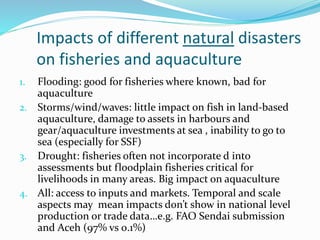 Assessing damage and loss in fisheries and aquaculture | PDF