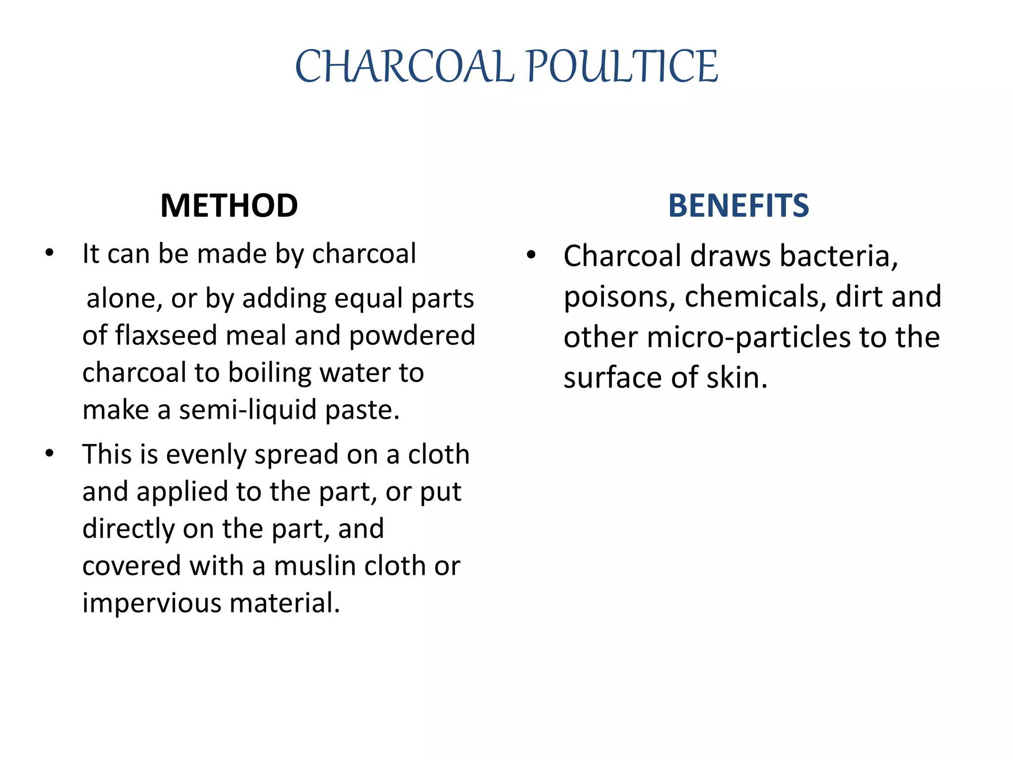 # Poultices, # Hydrotherapy treatment method | PPTX