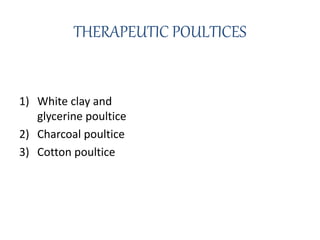 # Poultices, # Hydrotherapy treatment method | PPTX