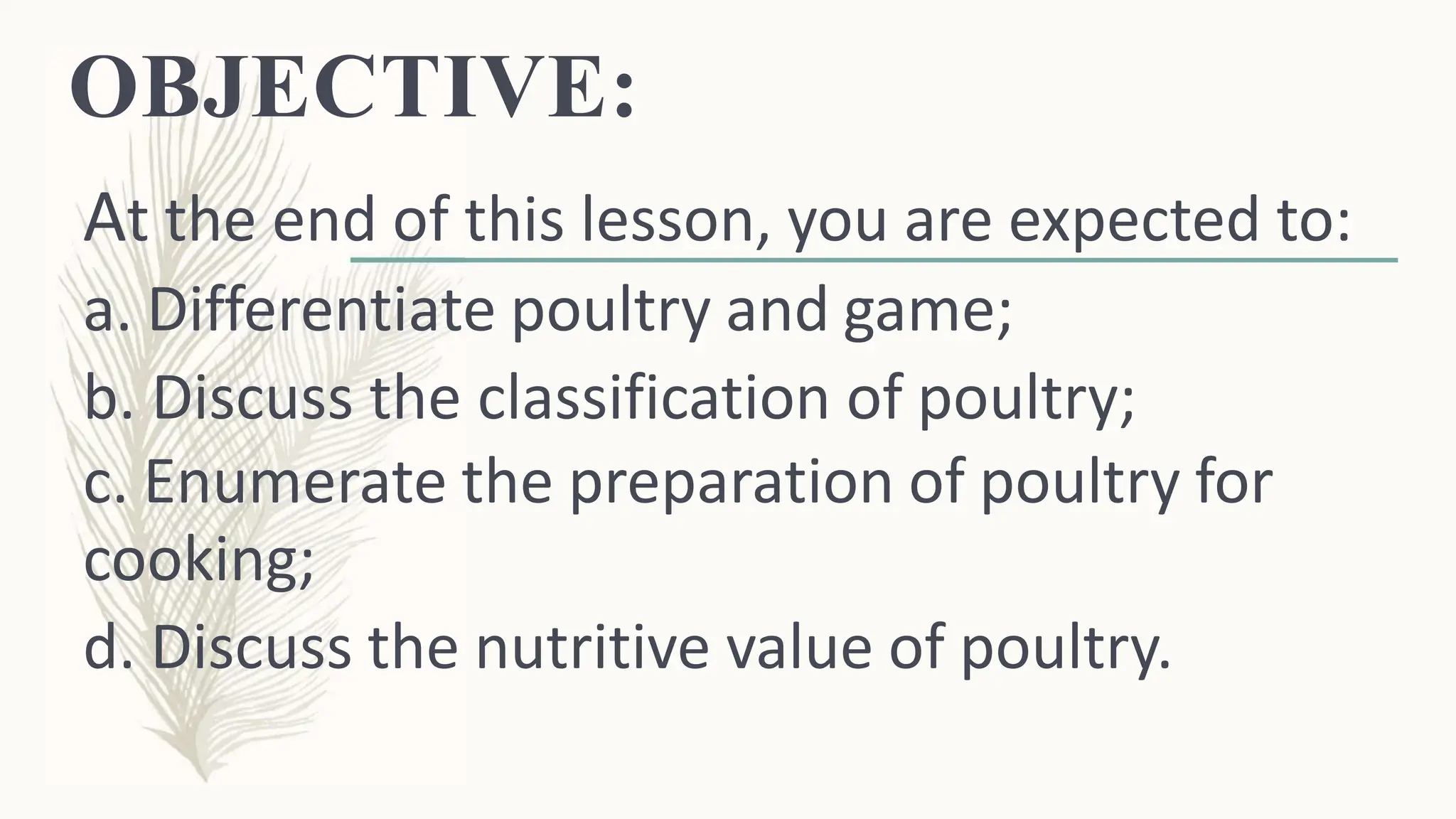TLE Cookery 10 - Poultry and Game, variety | PPTX