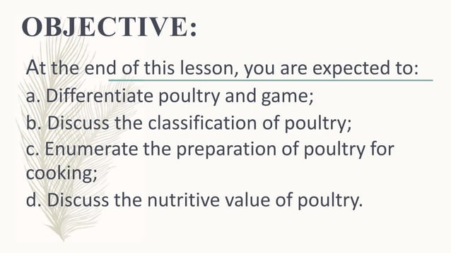 Tle Cookery 10 Poultry And Game Variety Ppt