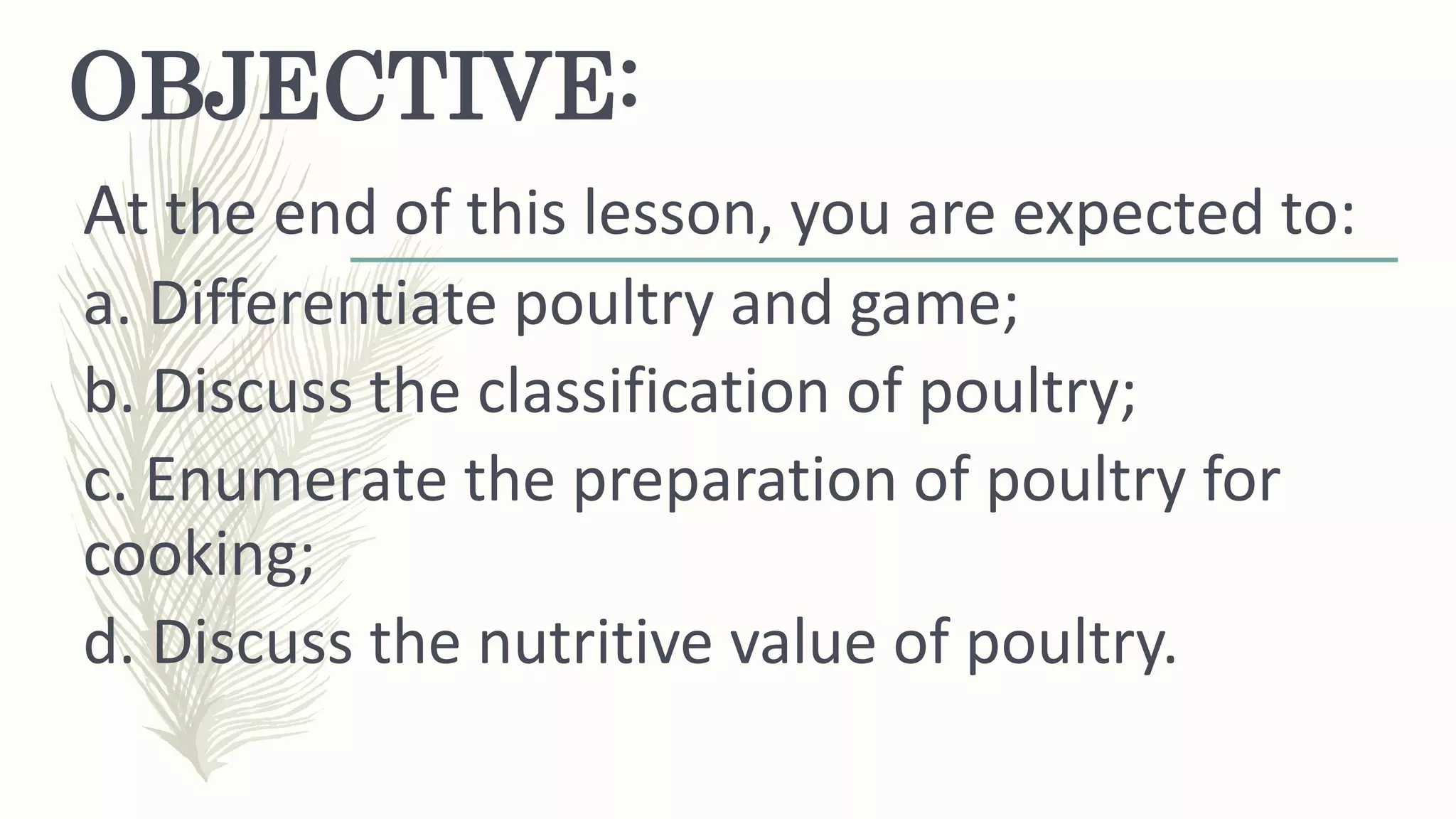 Poultry and game ppt | PPTX