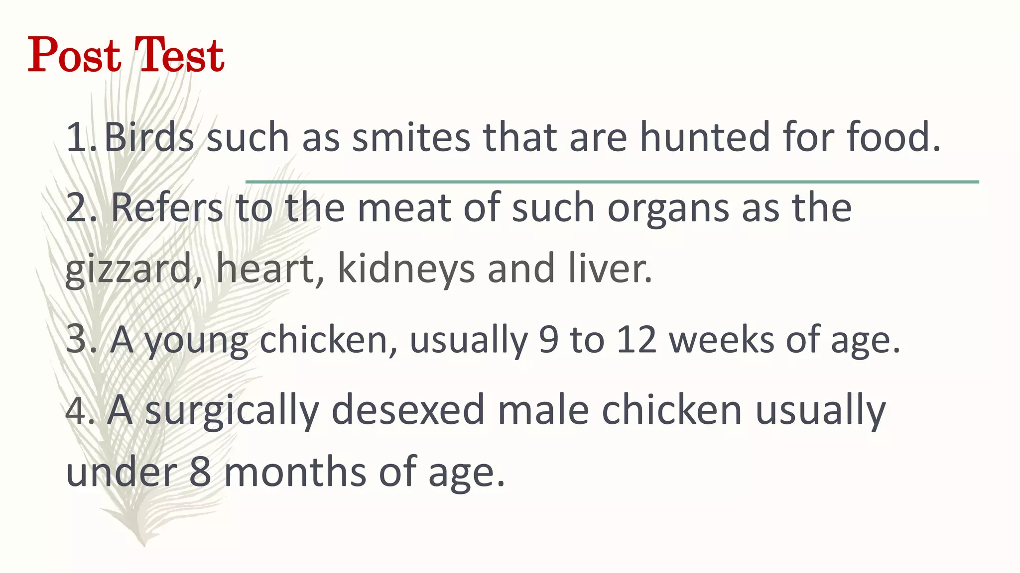 Poultry and game ppt | PPTX