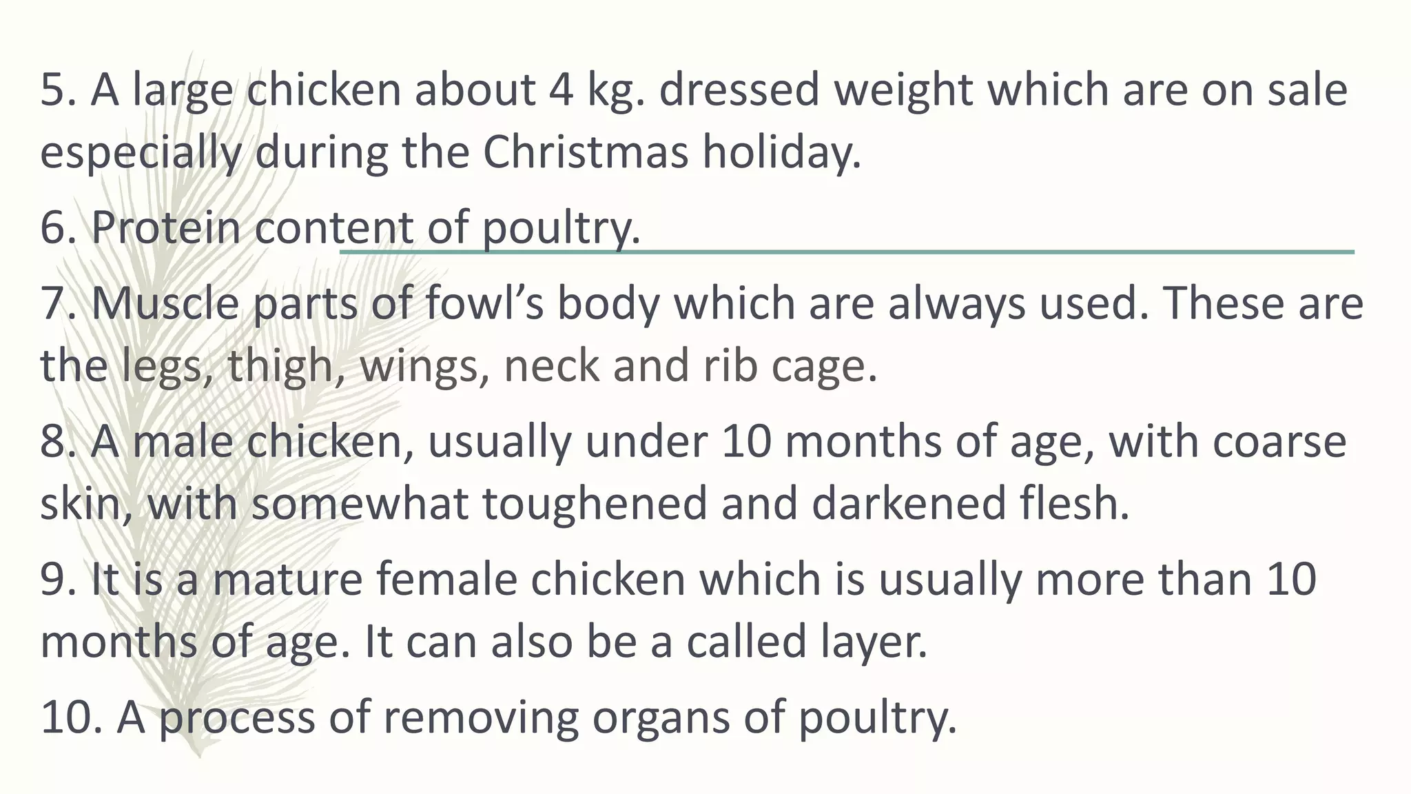 Poultry and game ppt | PPTX