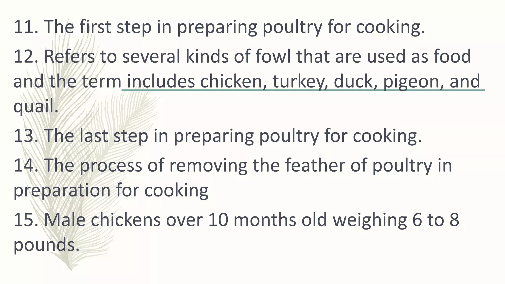 Poultry and game ppt | PPTX