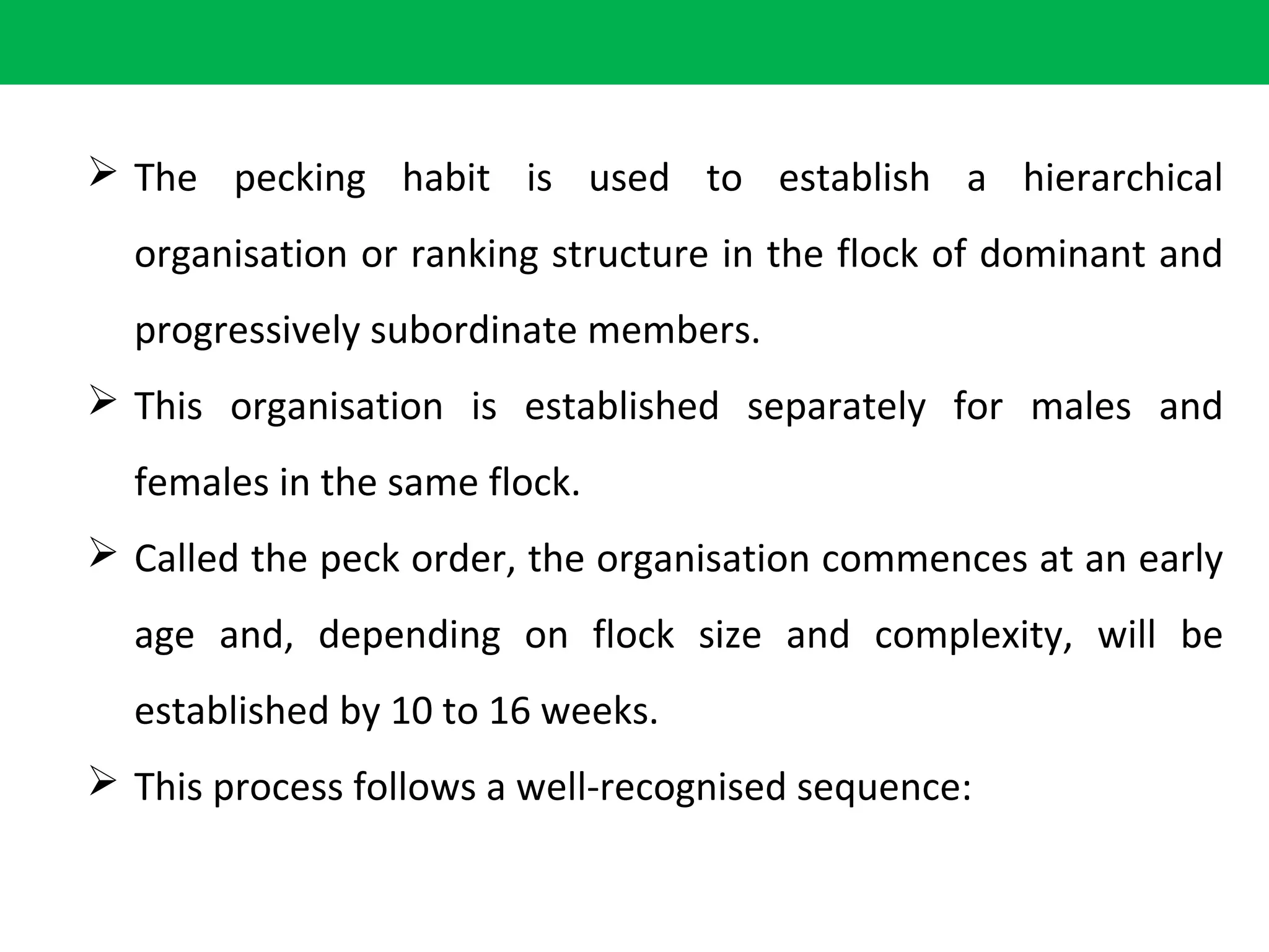 Behaviour Patterns in Poultry | PPT