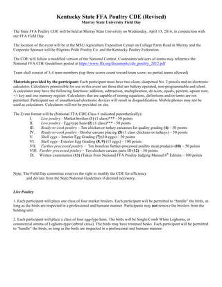 Poultry cde 2016 | PDF