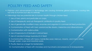 Chemical Contaminants of poultry products | PPTX