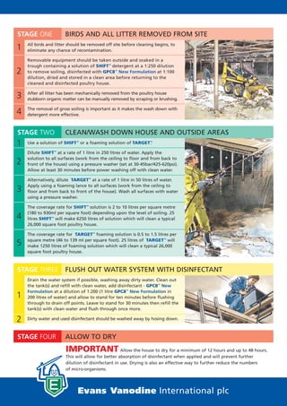 برنامج تطهير مزارع الدواجن - شركة إيفنز | PDF