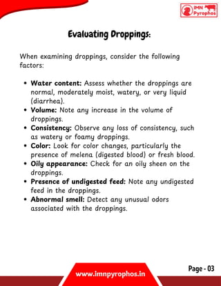 Poultry Droppings / Chicken Poop Color Guide | PDF