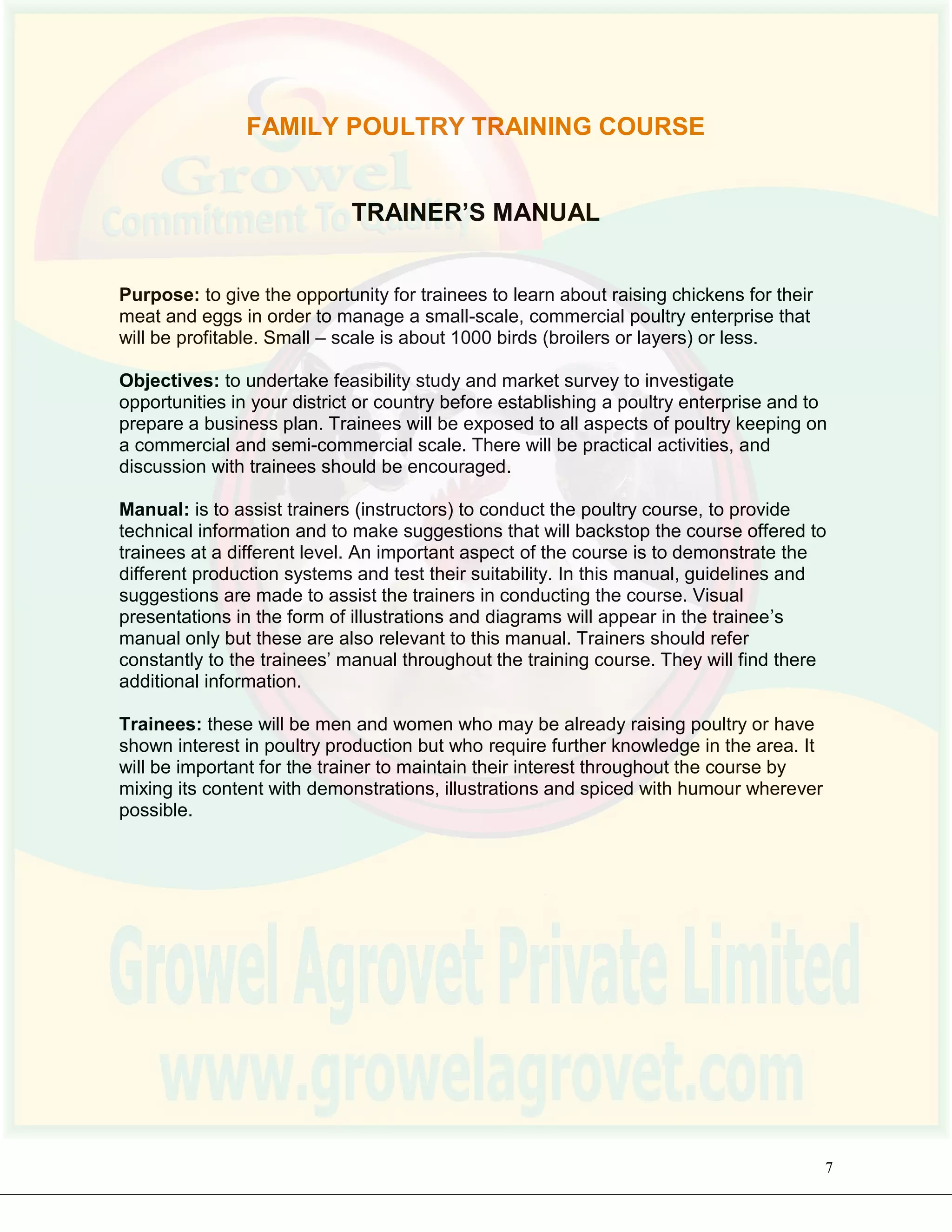 Poultry Farming Training Course | PDF