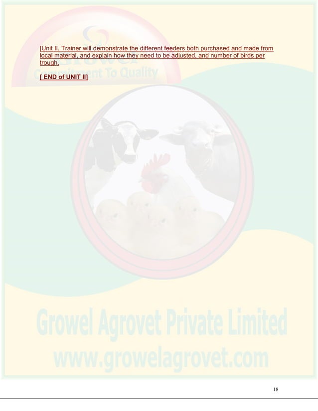 Poultry Farming Training Course Pdf