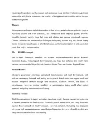 Poultry Farm Investment Proposal in Minjar Woreda, Southern Shewa Zone ...