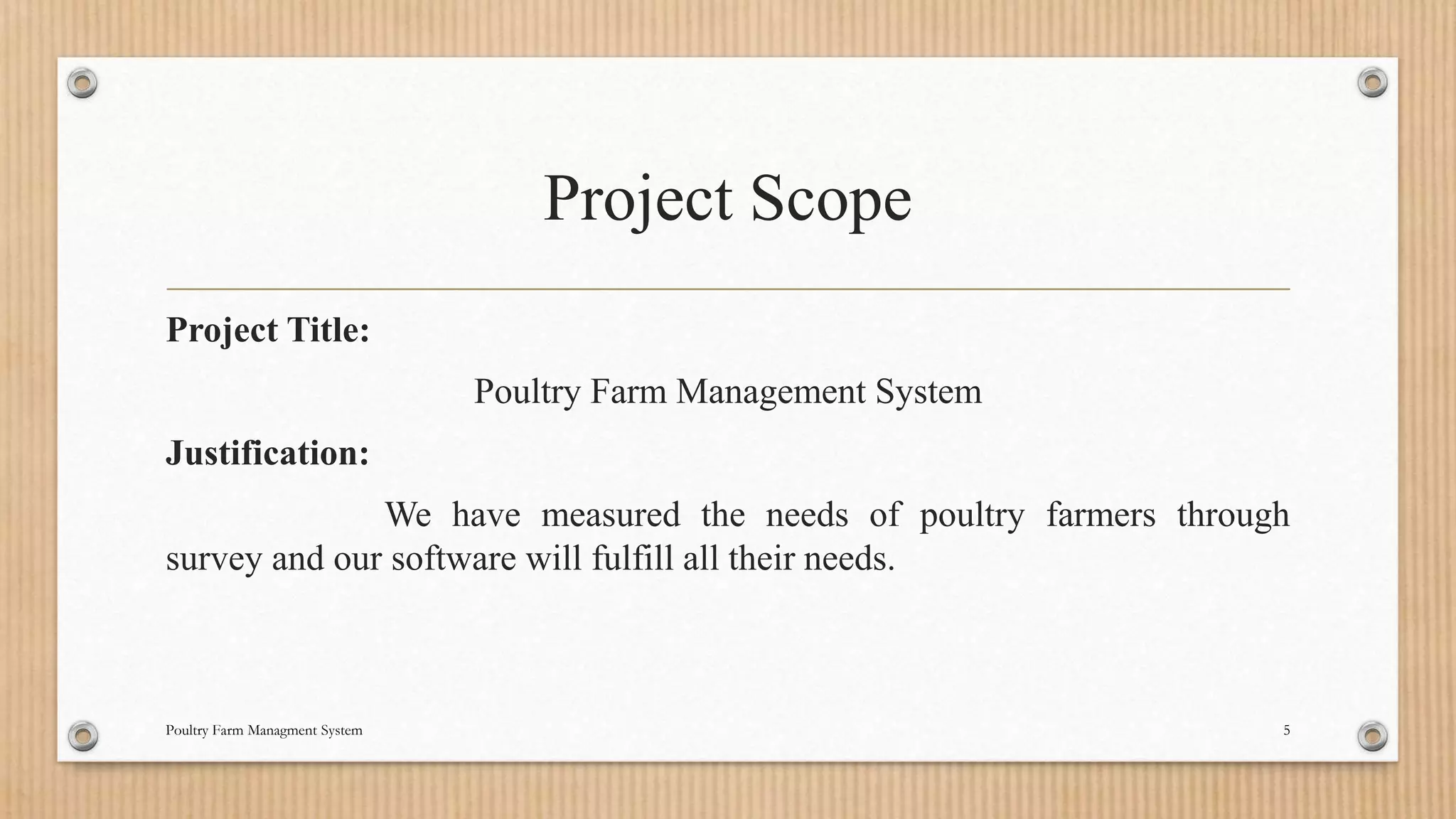 Poultry Farm Management System | PPTX