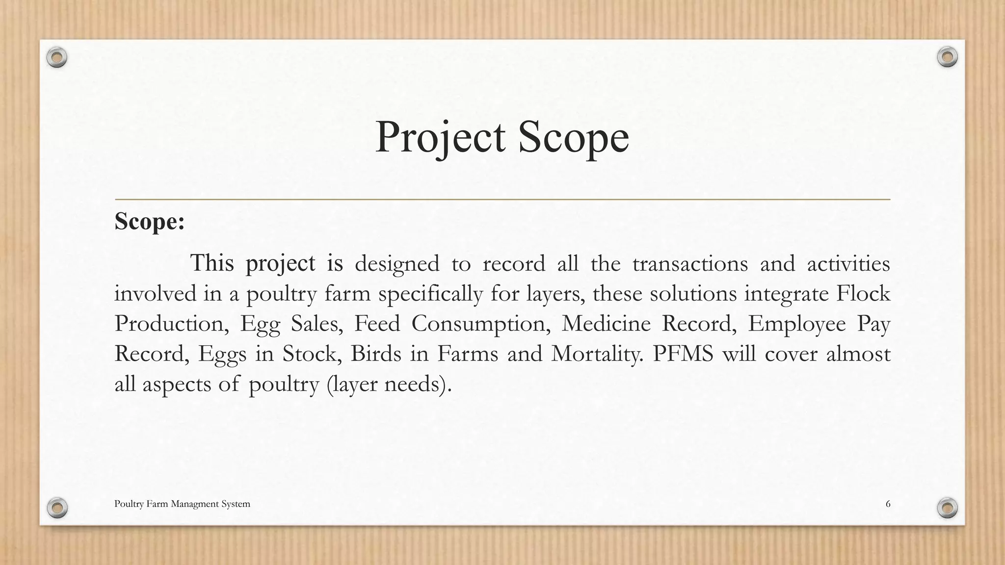 Poultry Farm Management System | PPTX