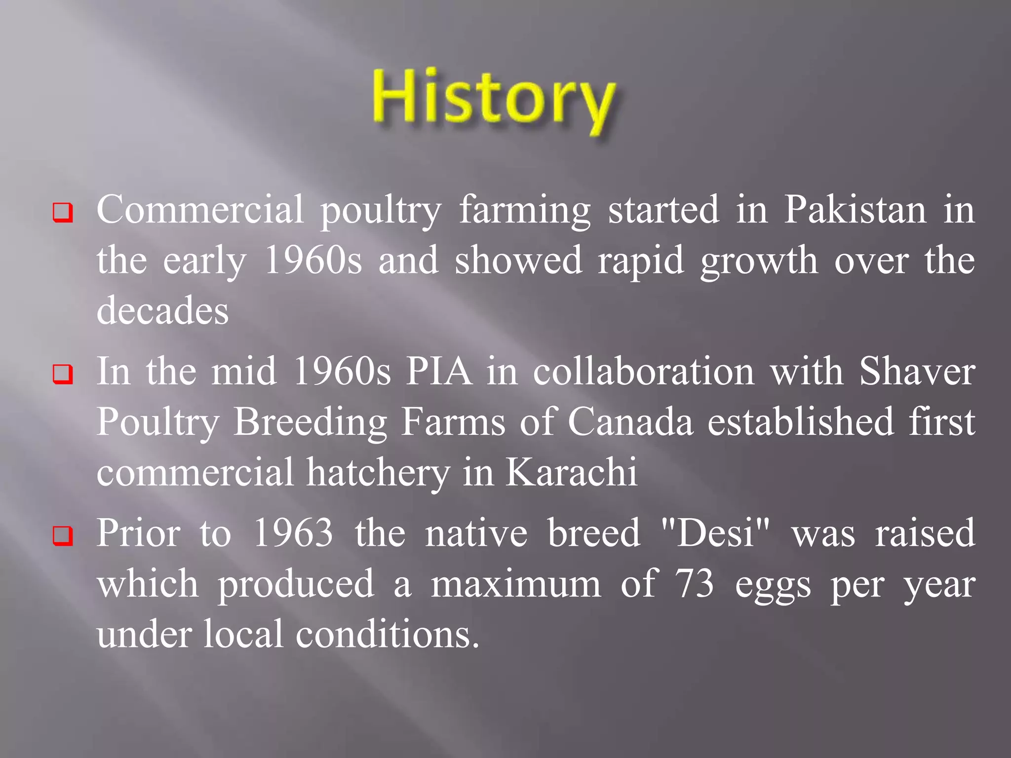 Poultry history in pakistan | PPT