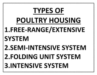Poultry housing system | DOCX