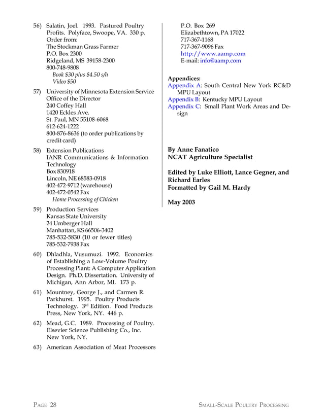 Small-Scale Poultry Processing | PDF