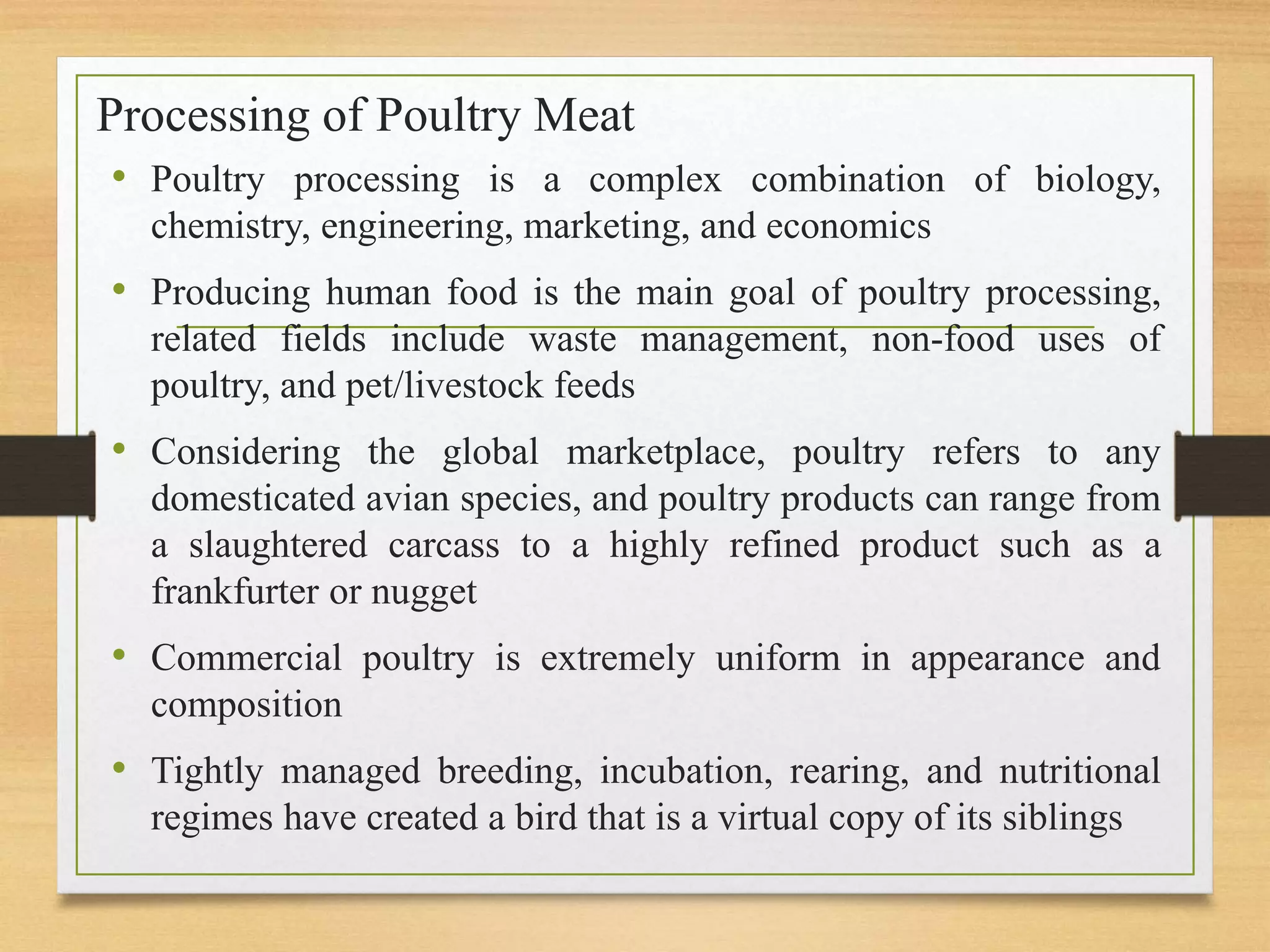 Poultry processing (1) | PPTX