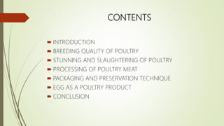 Poultry processing and poultry products ppt by dhanush rayapati | PPTX