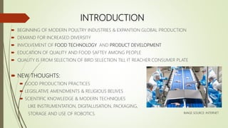 Poultry processing and poultry products ppt by dhanush rayapati | PPTX