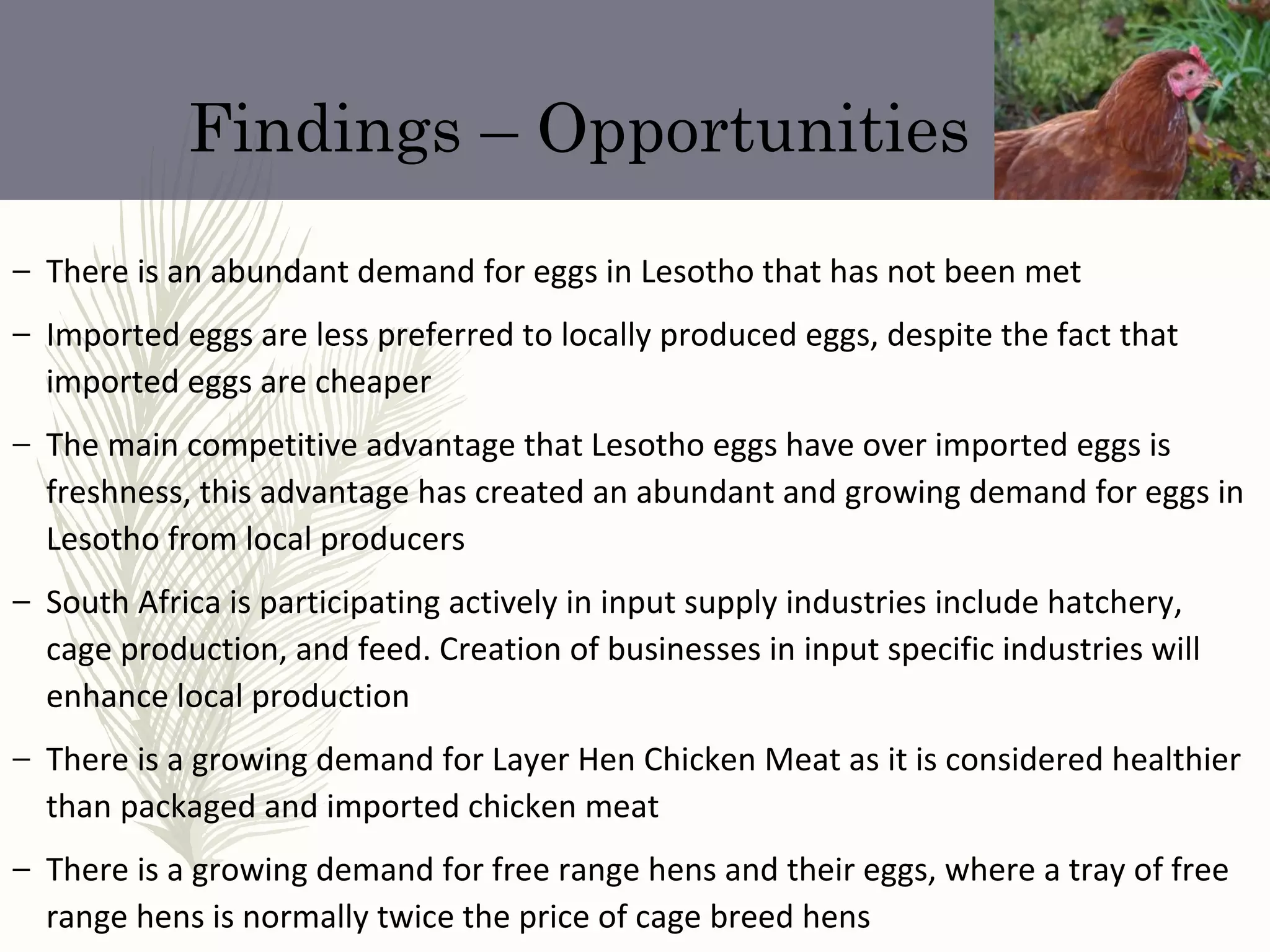 Poultry Value Chain Analysis in Lesotho - Egg Production | PPT