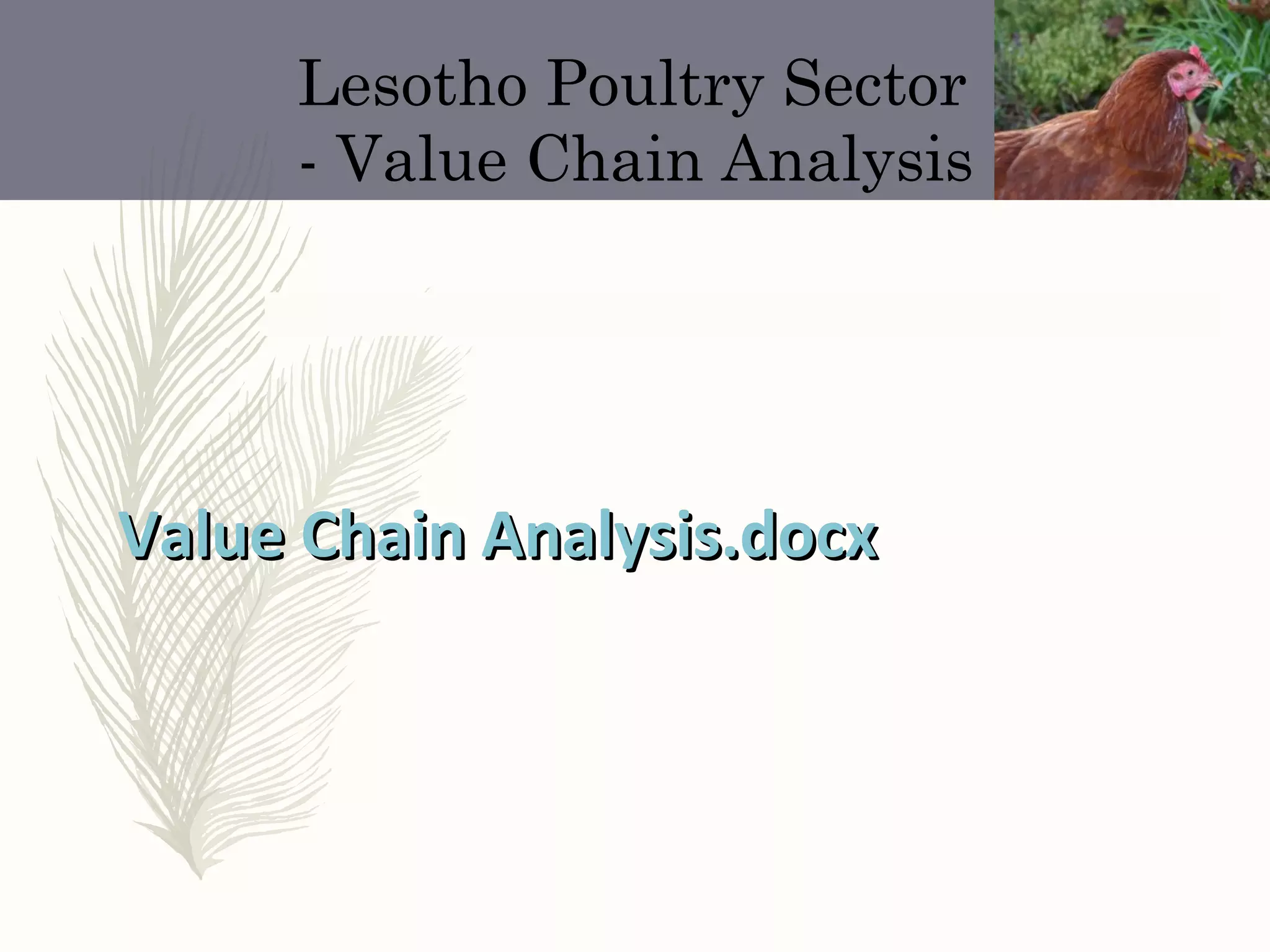 Poultry Value Chain Analysis in Lesotho - Egg Production | PPT