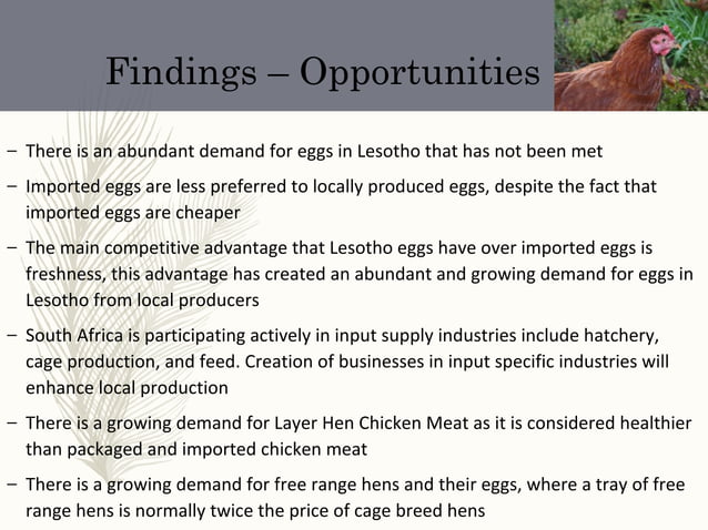 Poultry Value Chain Analysis in Lesotho - Egg Production | PPT