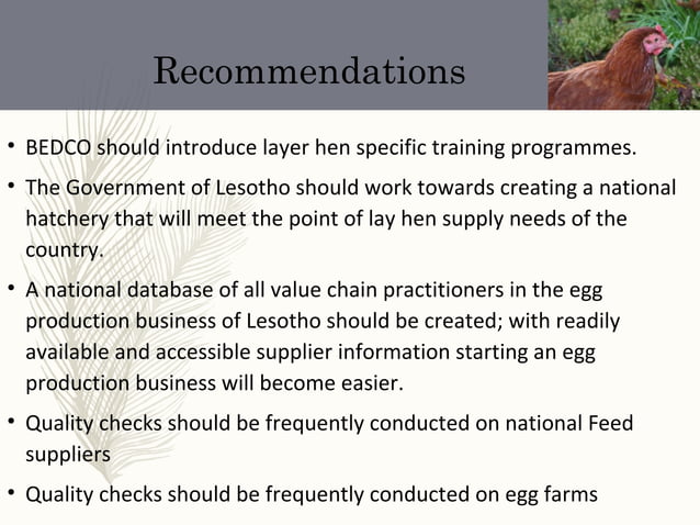 Poultry Value Chain Analysis in Lesotho - Egg Production | PPT