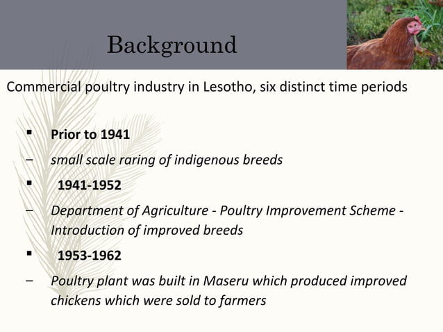 Poultry Value Chain Analysis in Lesotho - Egg Production | PPT