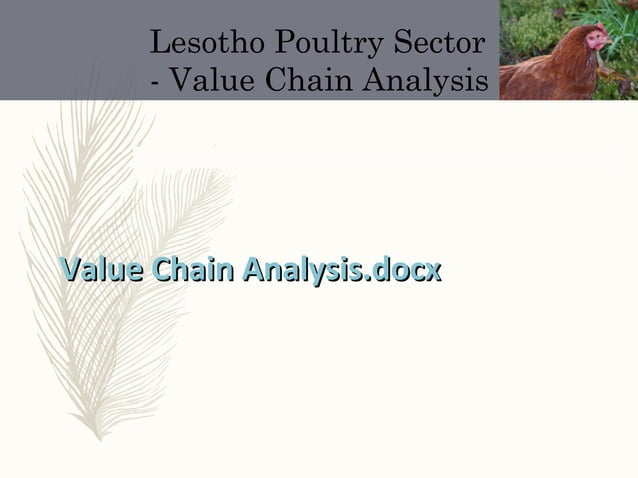 Poultry Value Chain Analysis in Lesotho - Egg Production | PPT